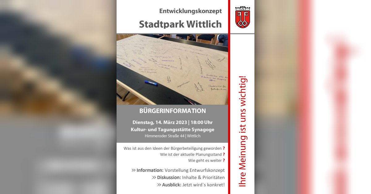 Entwicklungskonzept Stadtpark Wittlich | Stadt Wittlich